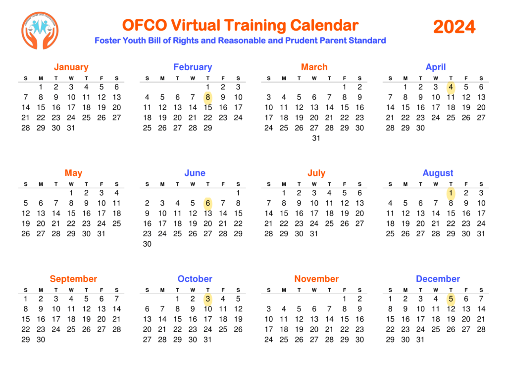 OFCO Training Calendar | FYH